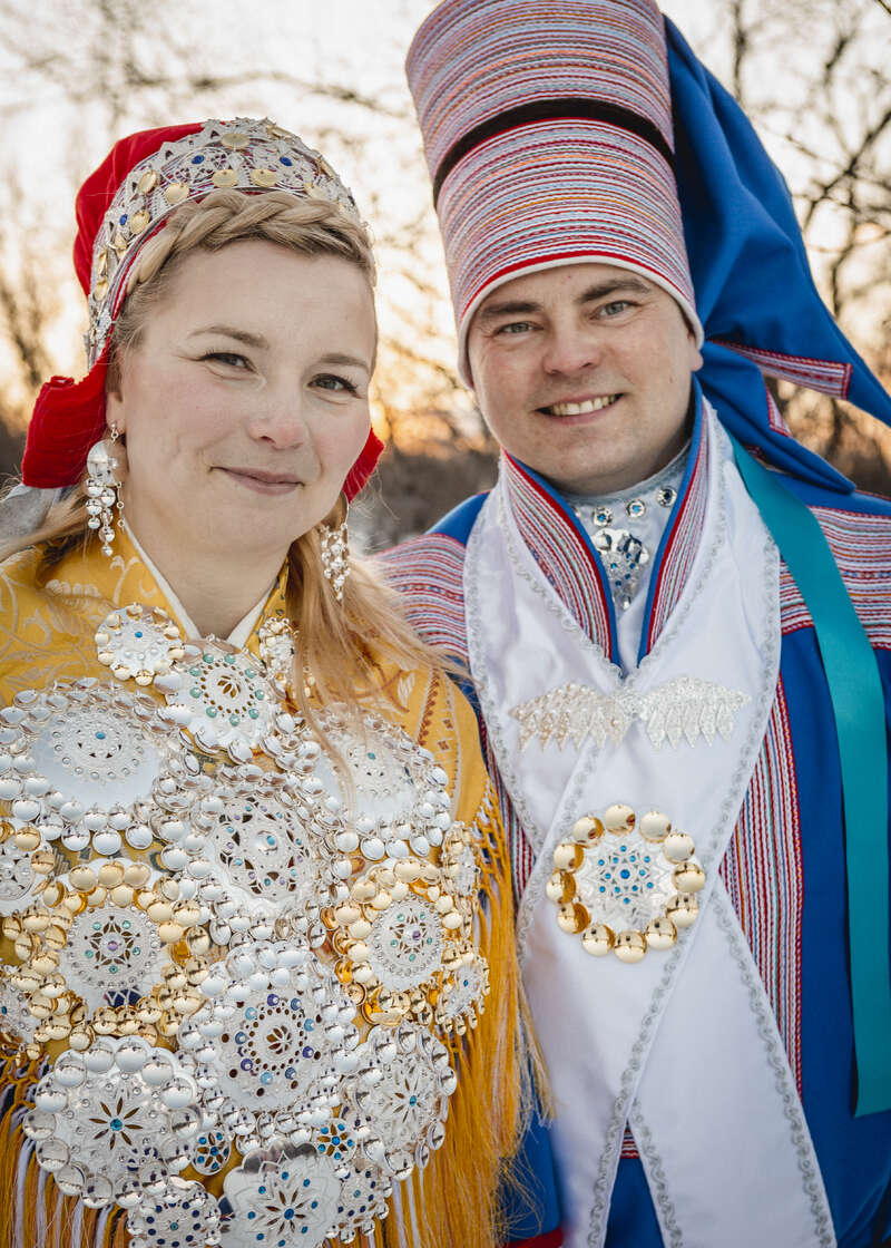 Sami family in Kautokeino, Norway
