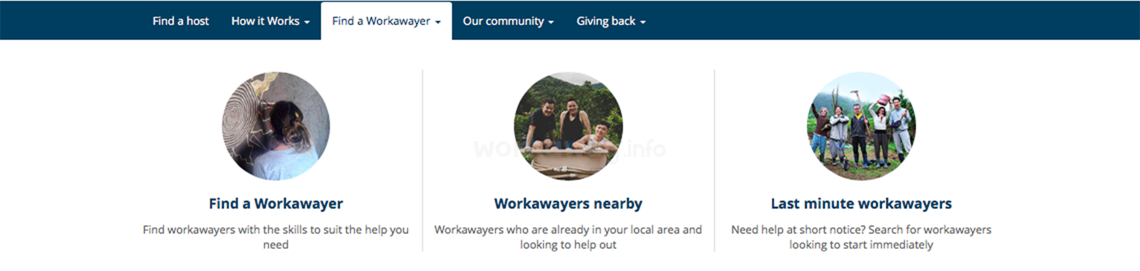 Workaway site update - navigation guide for hosts