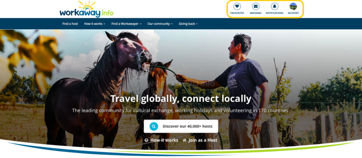 Workaway site update - navigation guide for hosts