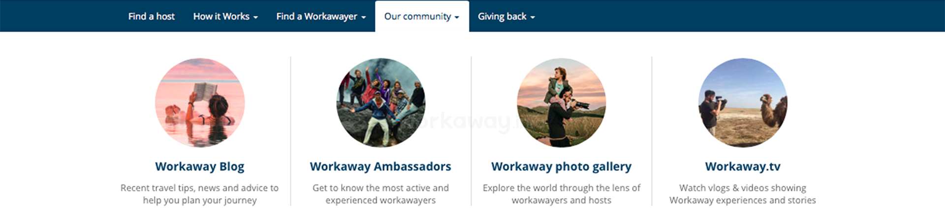 Workaway site update - navigation guide for hosts